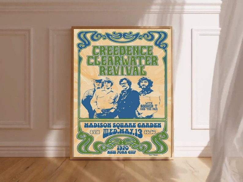 Creedence Clearwater Revival 1970 Live Concert Poster Classic Rock ...