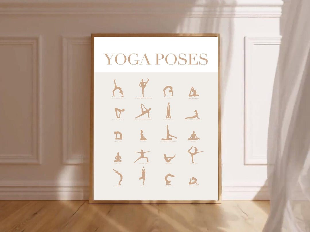 Yoga Poses Poster - Etsy