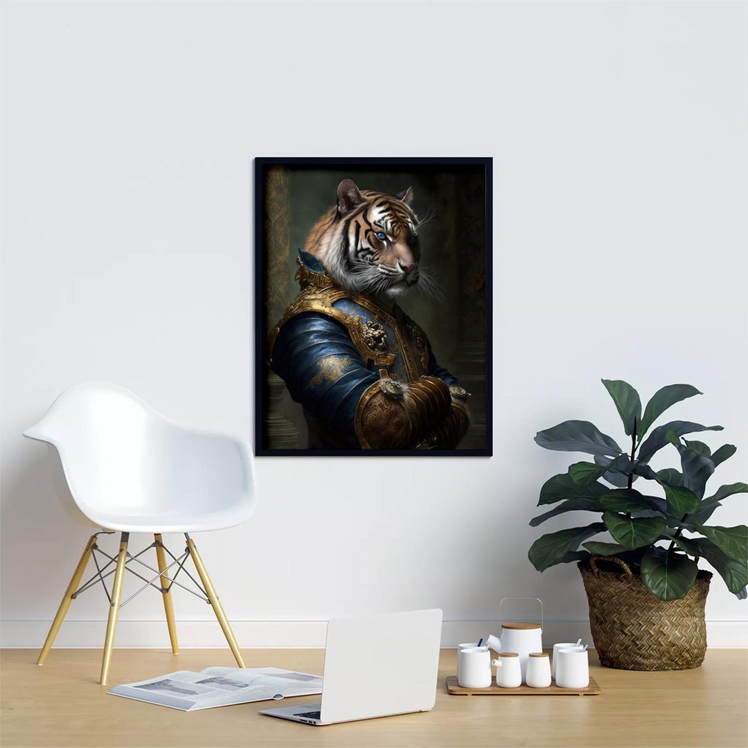 Poster Master Aristocratic Tiger Poster - Tiger Art - Gift for Him, Her ...