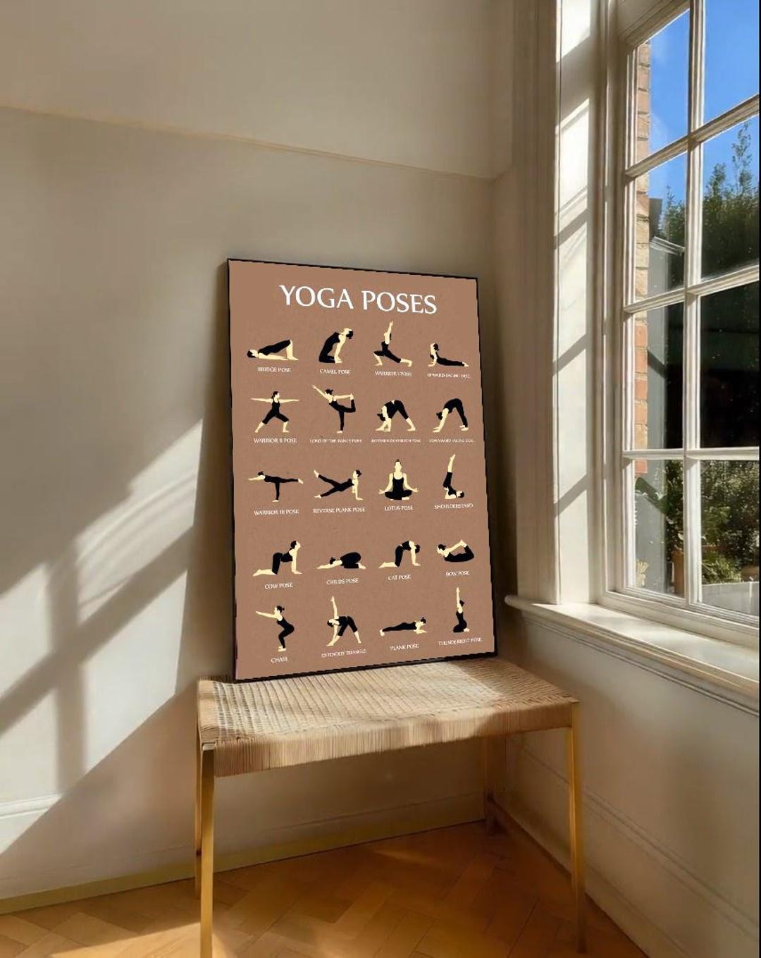 Yoga Poses Reference Chart Studio Poster - Etsy Australia