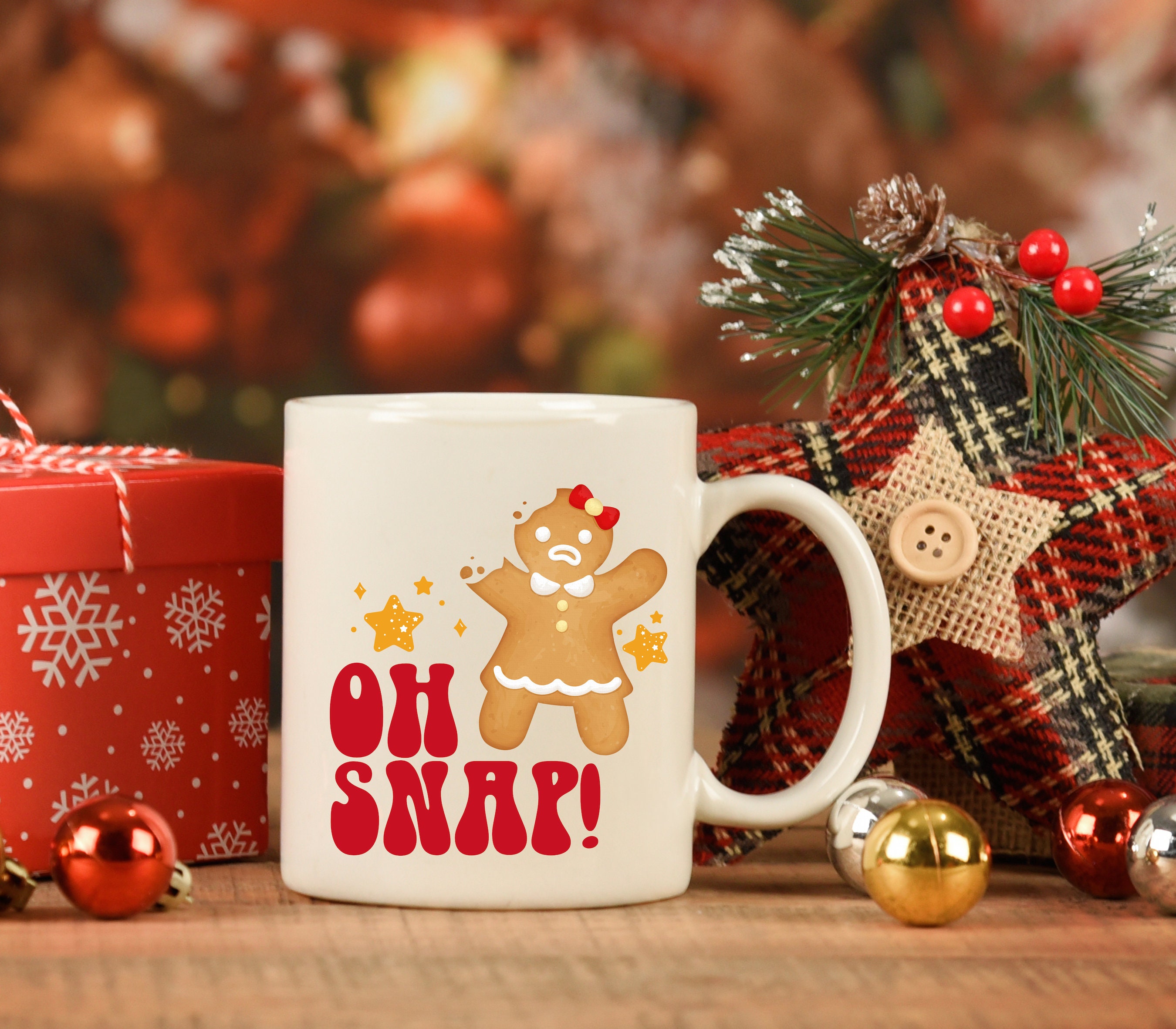 Oh Snap SVG, Holiday SVG, Funny Gingerbread Man Cookie, Groovy Retro ...