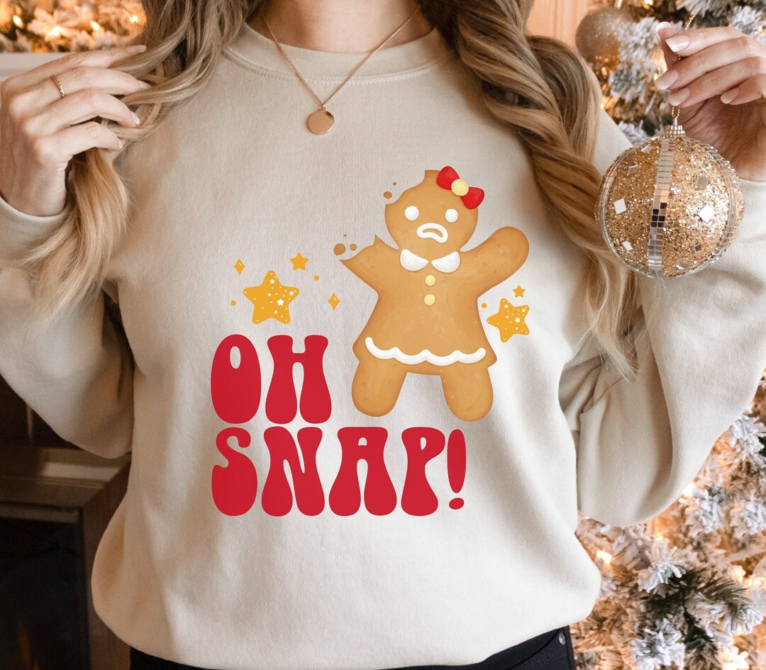 Oh Snap SVG, Holiday SVG, Funny Gingerbread Man Cookie, Groovy Retro ...