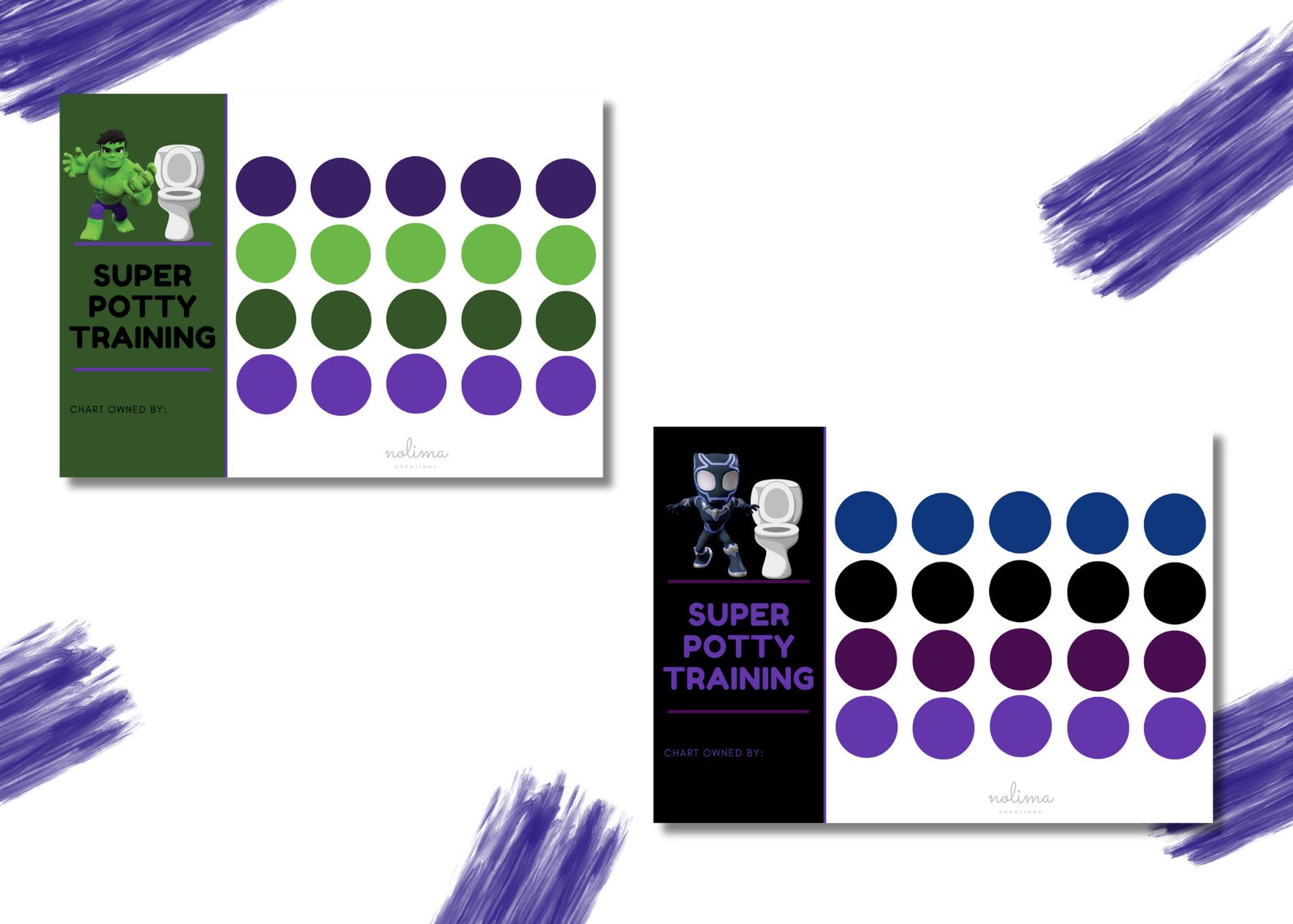 Super Hero Potty Training Chart | Potty Sticker Chart | Potty Workout ...