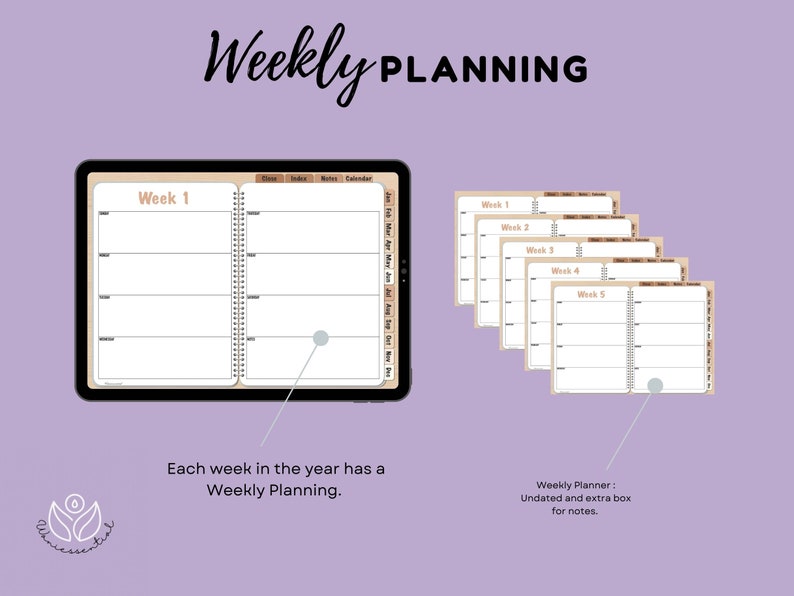 2023 2024 Undated Digital Goodnotes Planner, Notability Planner, iPad ...