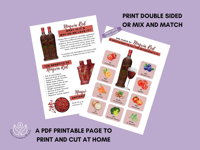 Ningxia Red Printable Postcard | Ningxia Red Recipes | Ningxia Red ...