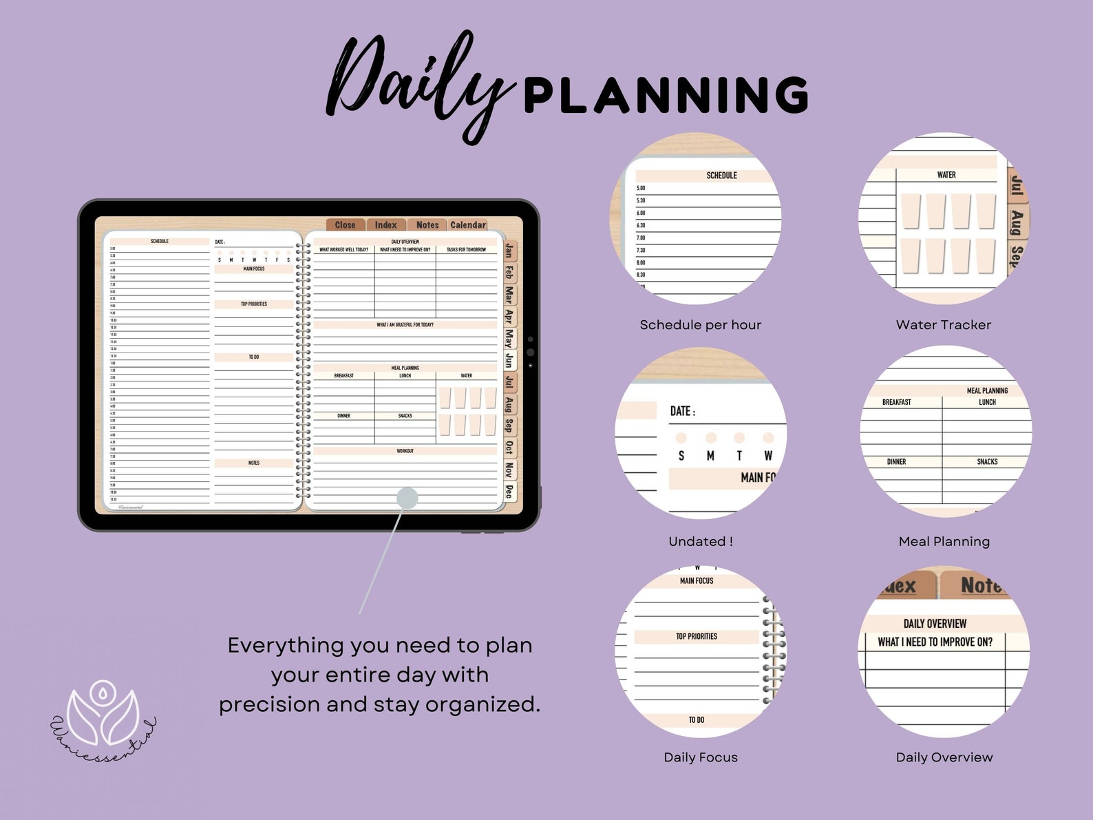 2023 2024 Undated Digital Goodnotes Planner, Notability Planner, iPad ...