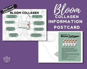 Bloom Collagen Card - Etsy