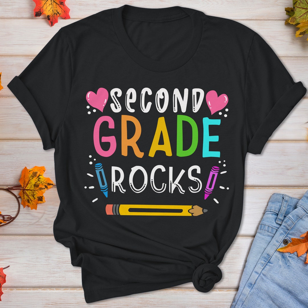 2nd Grade Teacher Rocks Shirt Back to School Shirt 2nd Grade - Etsy