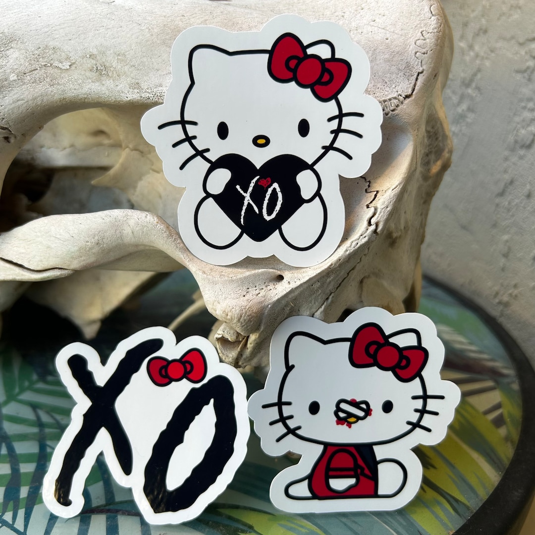 The Weeknd X Hello Kitty Stickers - Etsy