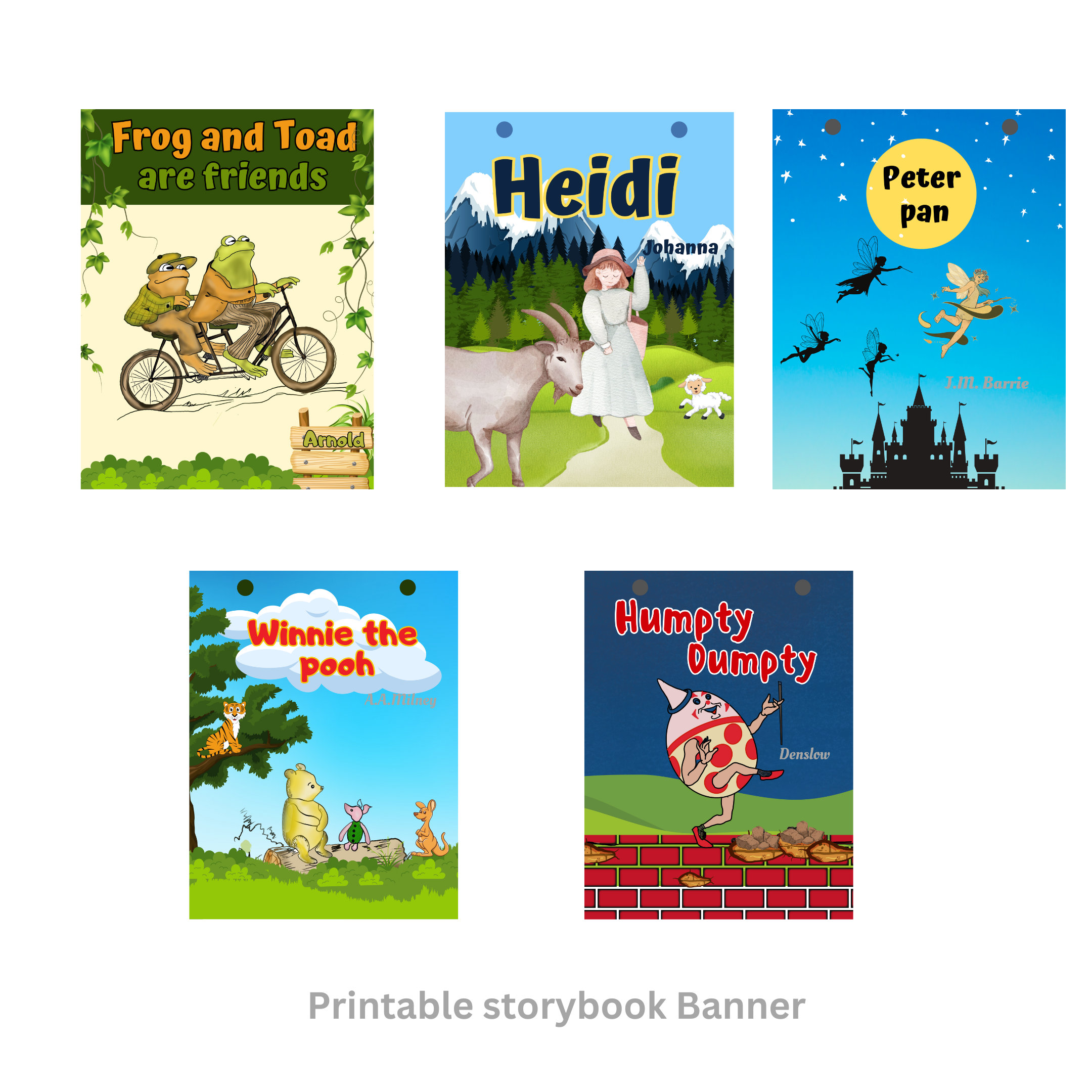 Digital Download Custom Storybook Banner, Kids Storybook Birthday Decor ...