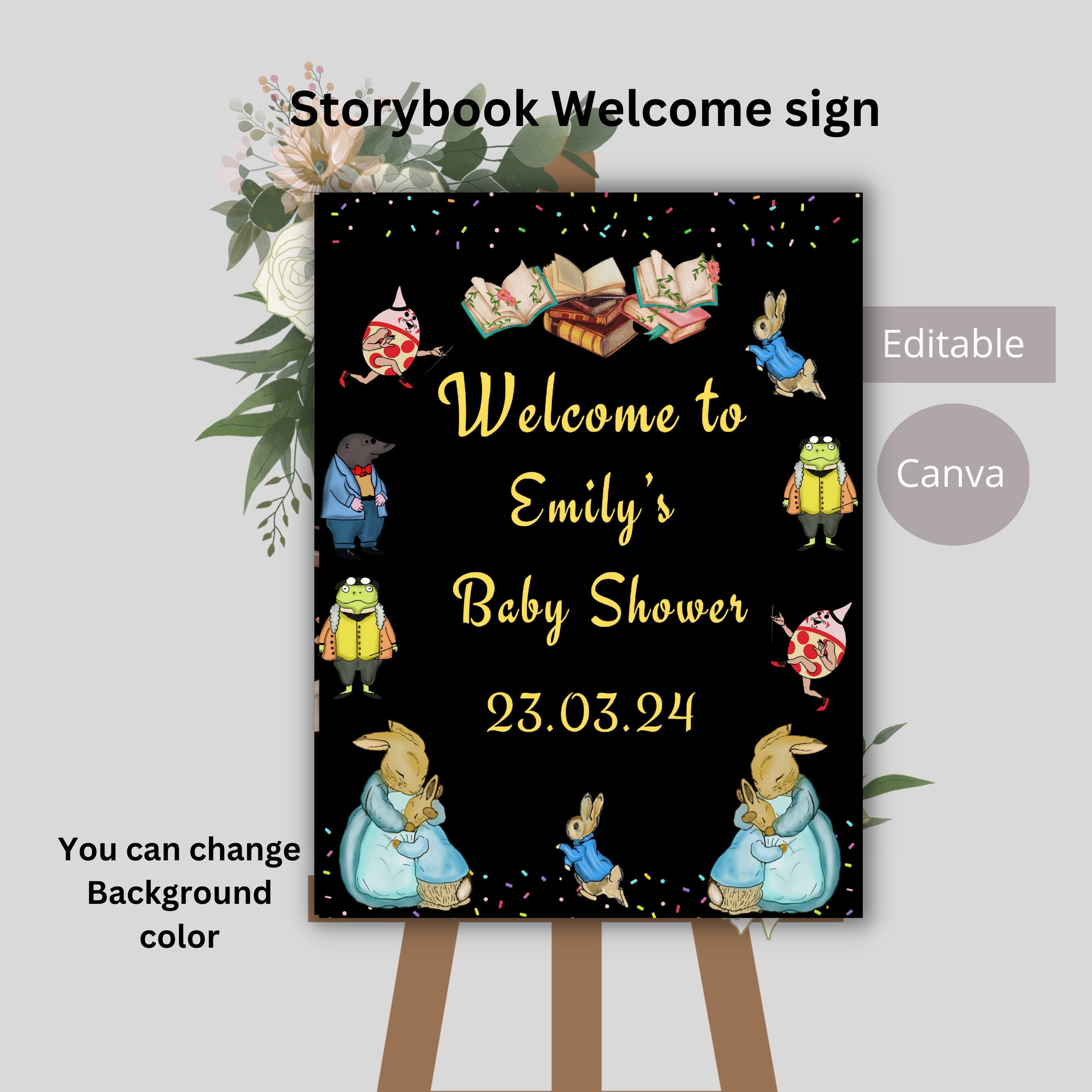 Storybook Welcome Sign| Storybook Welcome| Storybook Baby Shower Sign ...