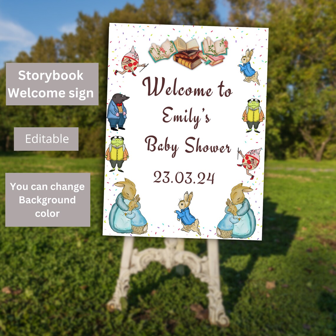 Storybook Welcome Sign| Storybook Welcome| Storybook Baby Shower Sign ...