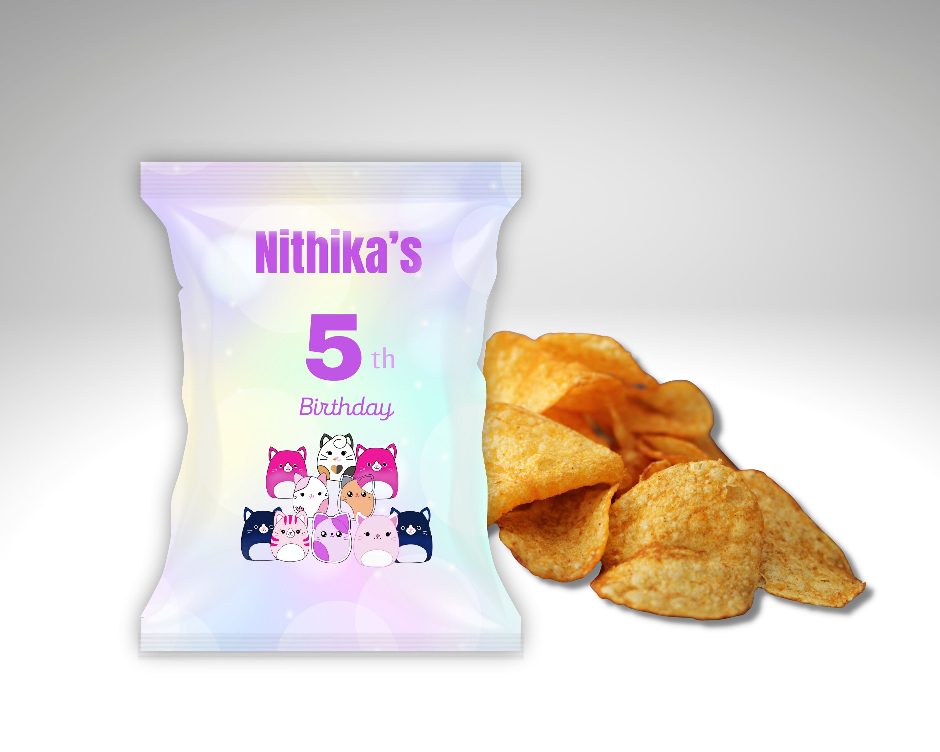 Squishmallow Party Supplies, Chip Bag, Caprisun, Water Bottle Labels ...