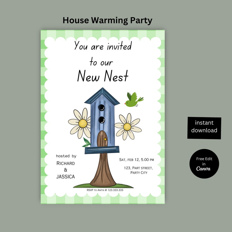 Editable House Warming Invitation, House Warming Party, Modern ...