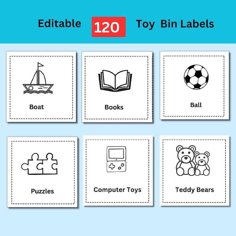 Toy Trofast Bin Storage Labels Printable Editable, Homeschool Pre_k ...