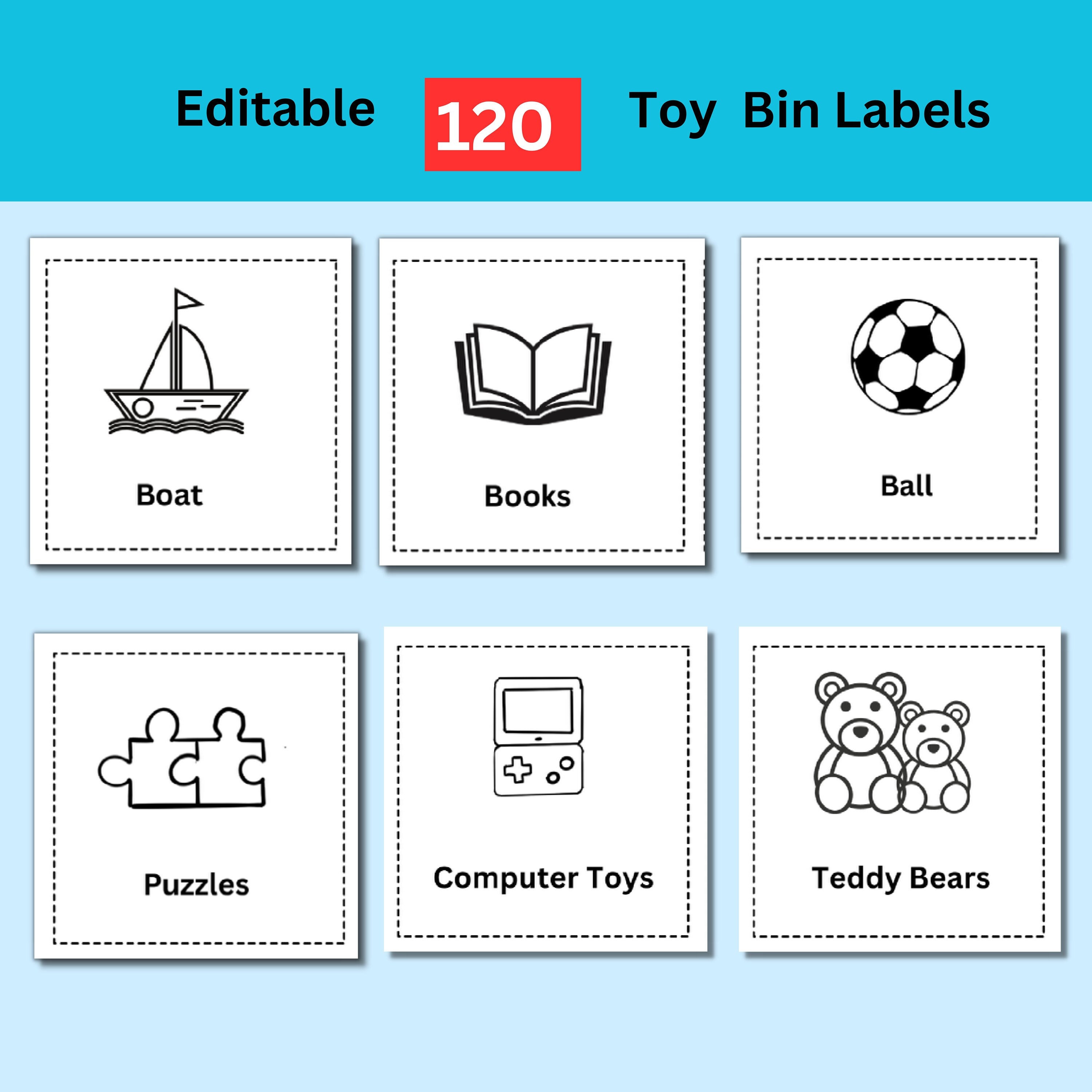 Toy Trofast Bin Storage Labels Printable Editable, Homeschool Pre_k ...