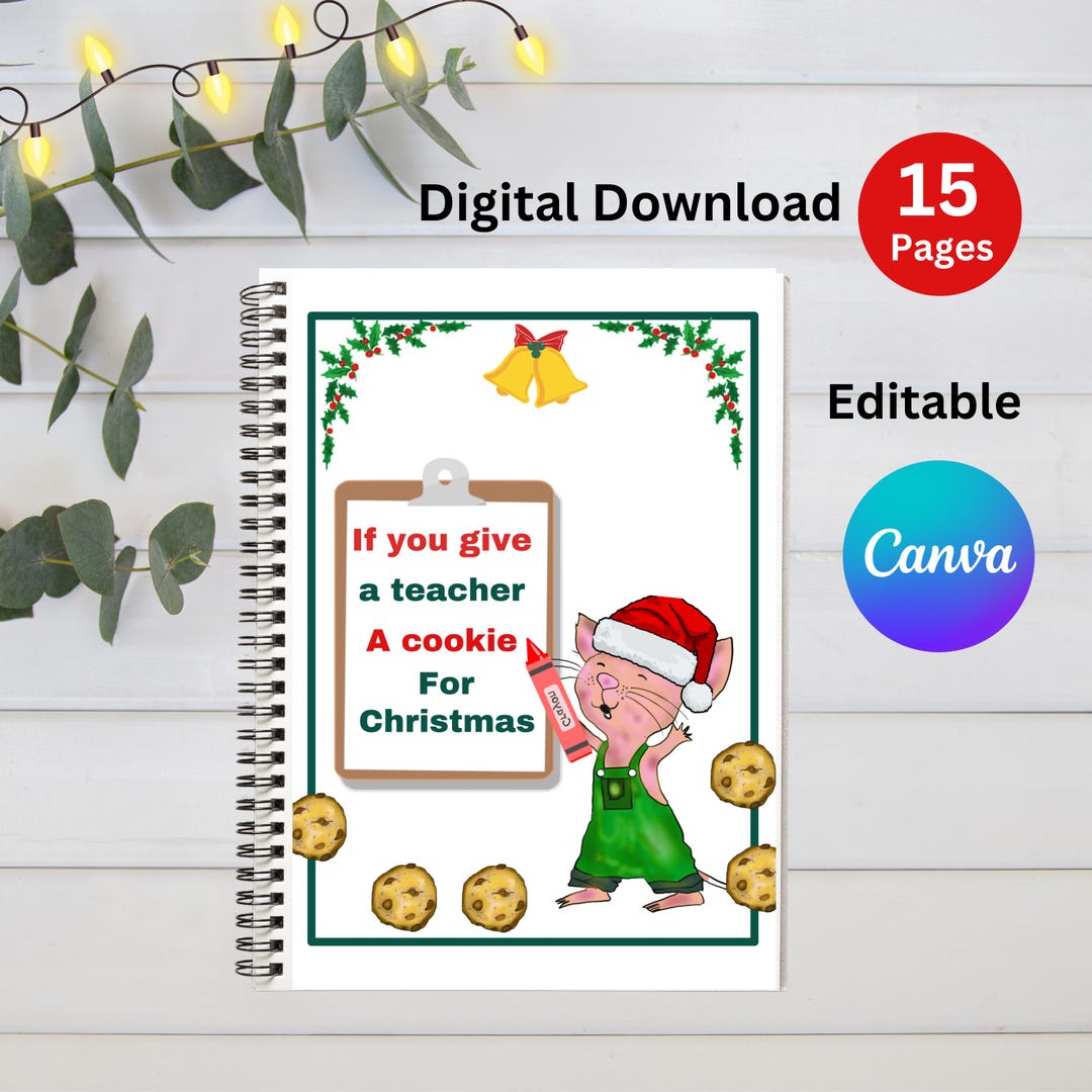 If You Give a Teacher a Cookie for Christmas,teacher Christmas Gift ...