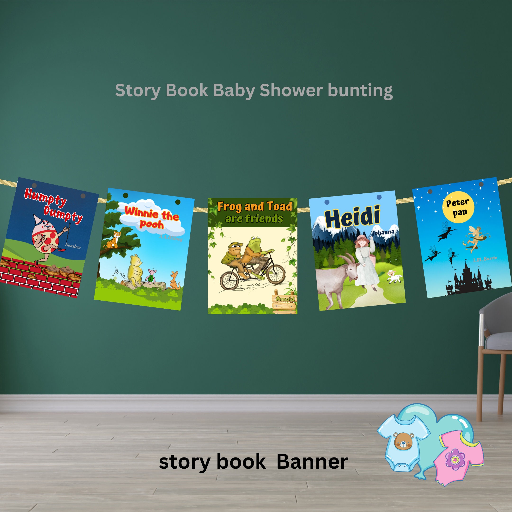 Digital Download Custom Storybook Banner, Kids Storybook Birthday Decor ...