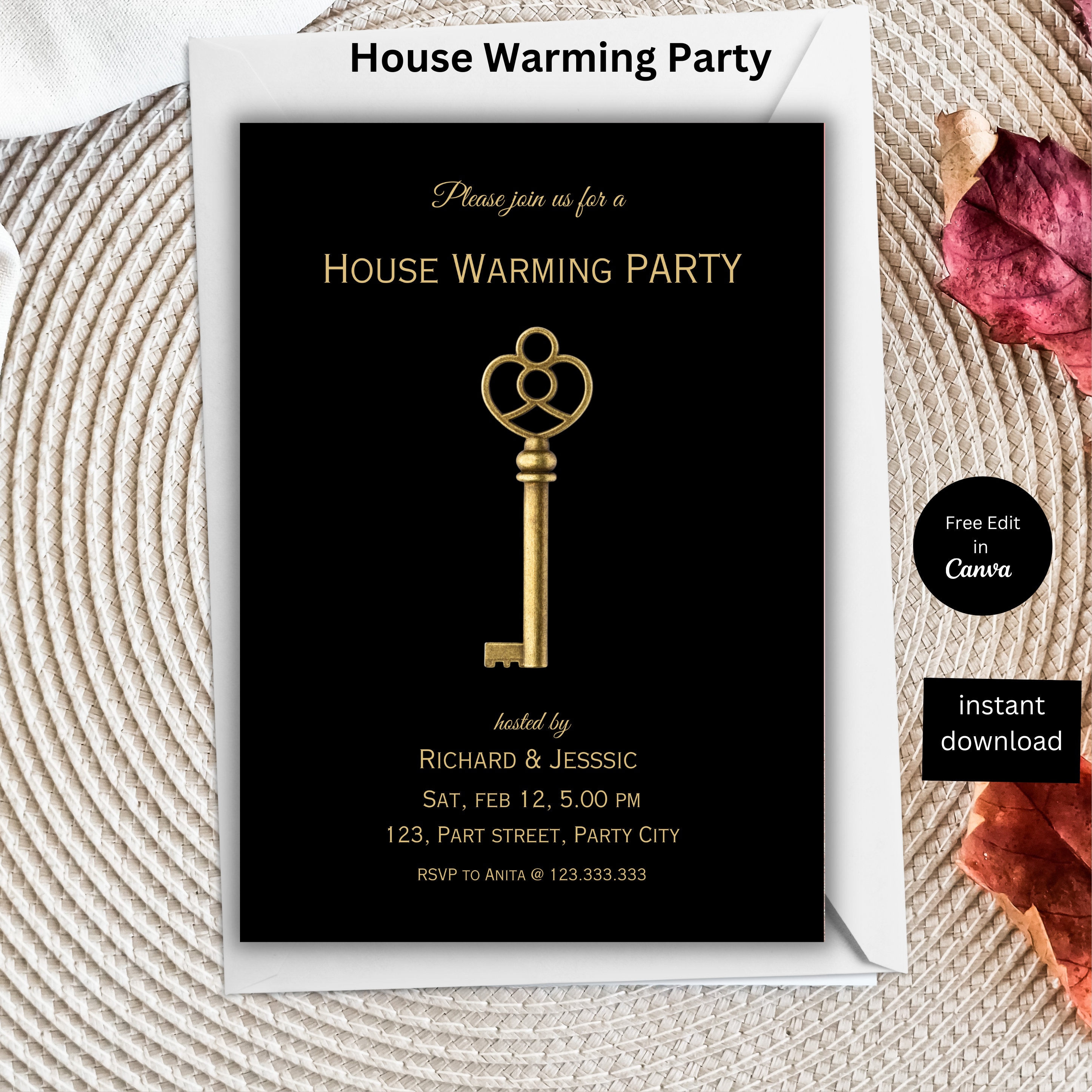 Editable House Warming Invitation, House Warming Party, Modern ...