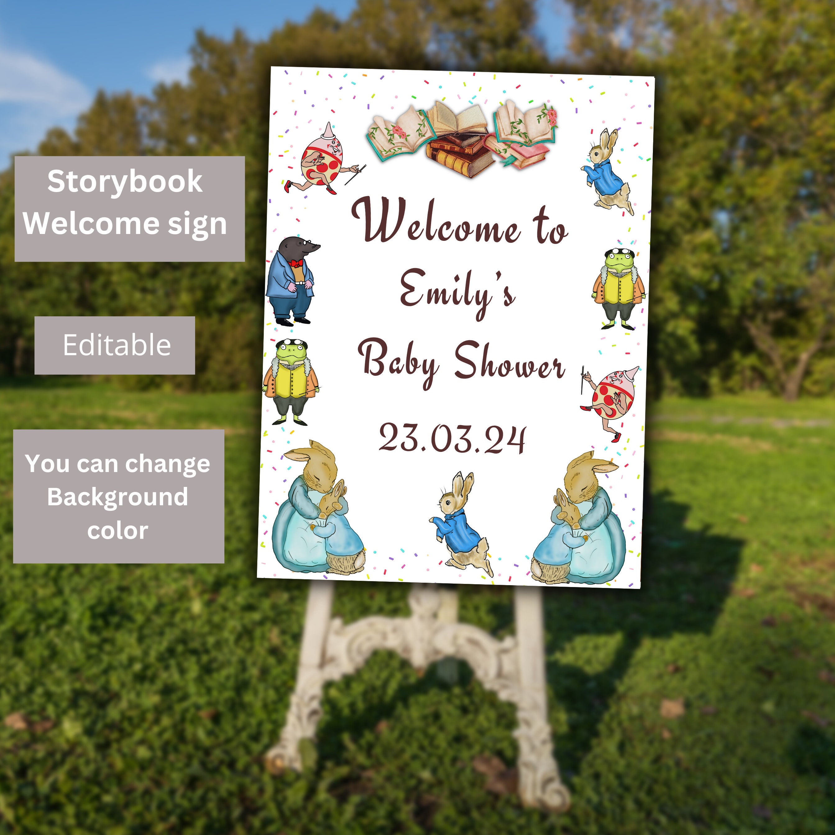 Storybook Welcome Sign| Storybook Welcome| Storybook Baby Shower Sign ...