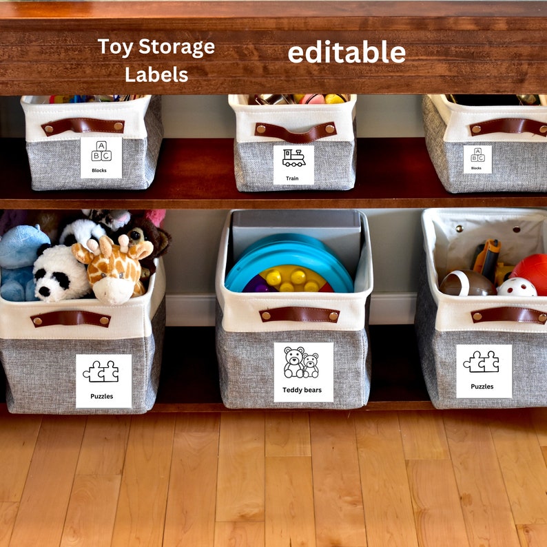 Toy Trofast Bin Storage Labels Printable Editable, Homeschool Pre_k ...