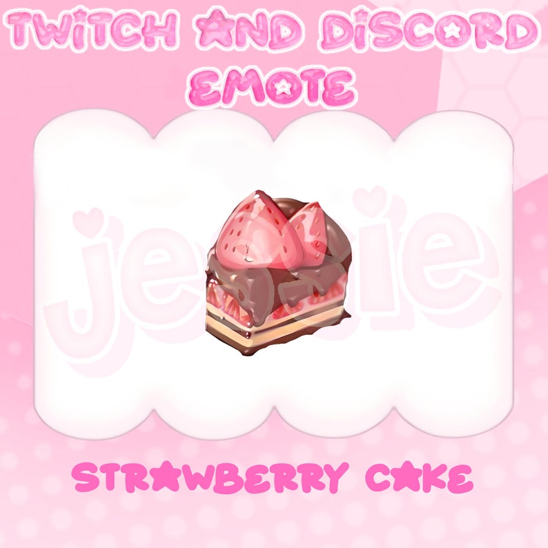 Cute Cake Emote Kawaii | Streamer | Twitch | Discord | KICK | Youtube ...