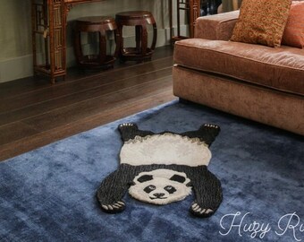 Panda Wool Rug - Etsy