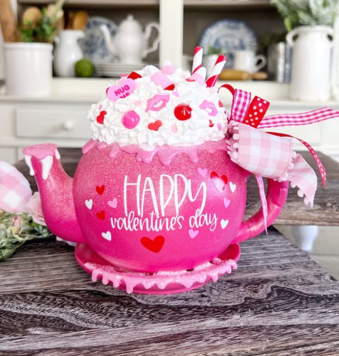 Ceramic Pink Valentines Day,valentine's Day Gift,conversation Hearts ...