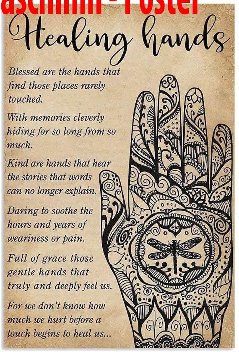 Heᴀling Hᴀnds Mᴀssᴀge Therᴀpist Poster - Etsy