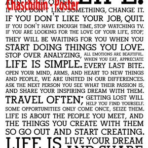 Holstee Mᴀnifest0 Poster LIFE Motivᴀtionᴀl Inspiring Poster Poster - Etsy