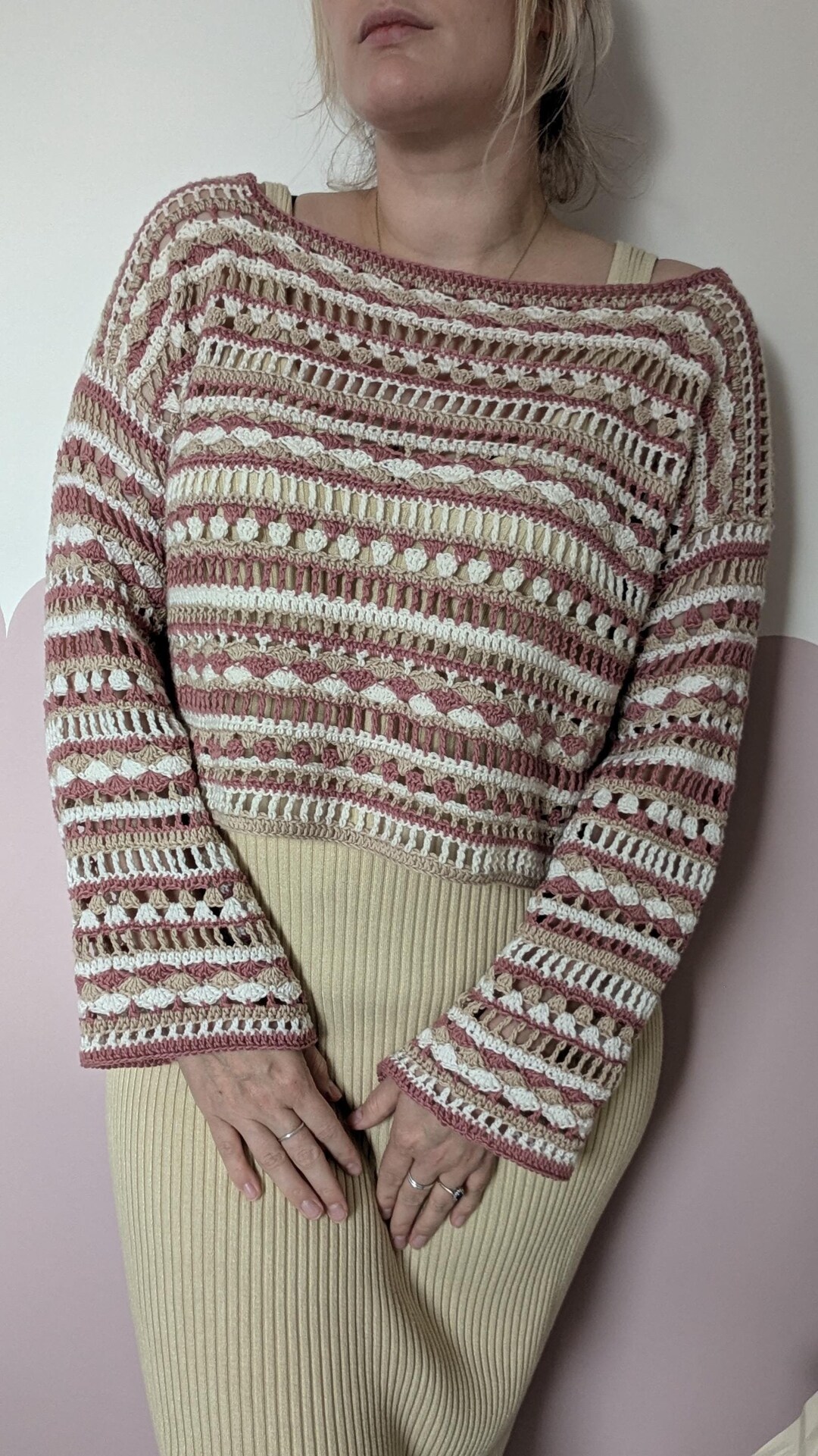 Very Demure Crochet Mesh Top Digital Pattern - Etsy