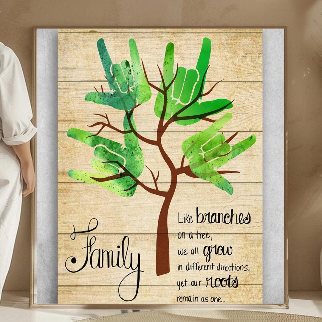 Sign Language Family Tree Like Branches on a Tree We All Grow in ...