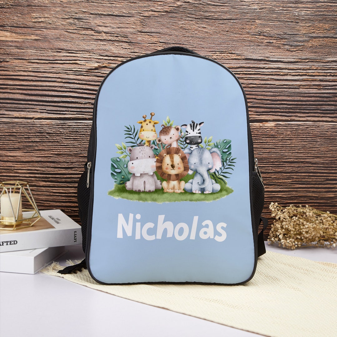 Personalized Safari Animal Backpack Nursery Toddler Rucksack - Etsy