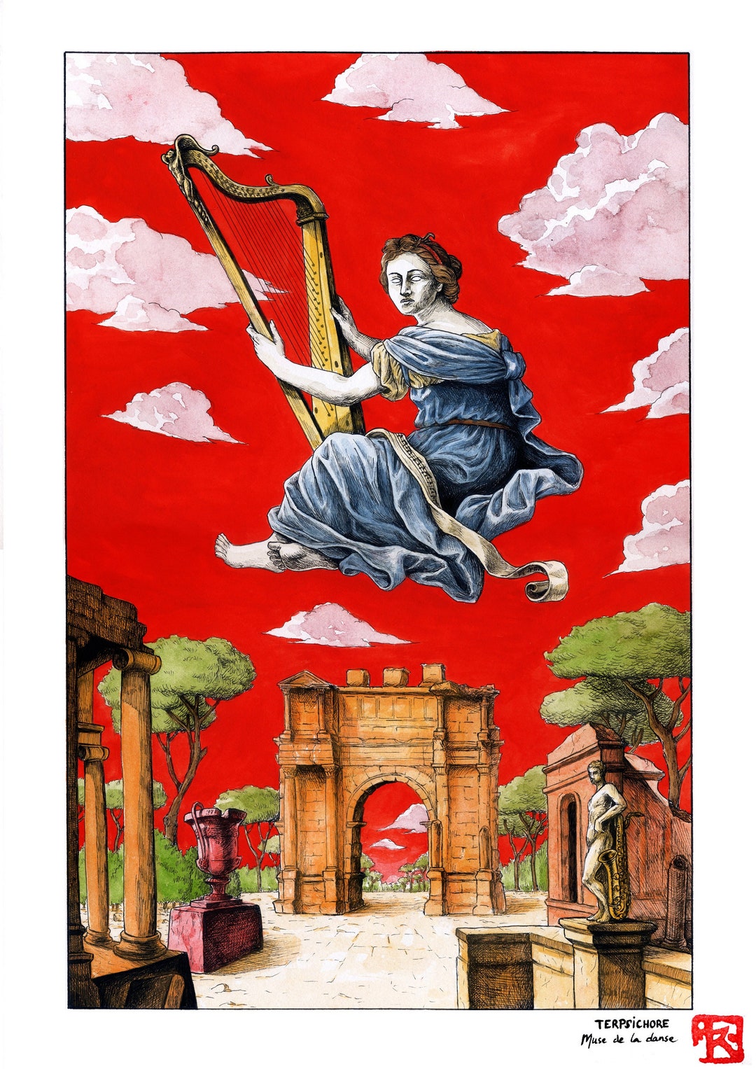 Terpsichore , Muse of Danse PRINT - Etsy