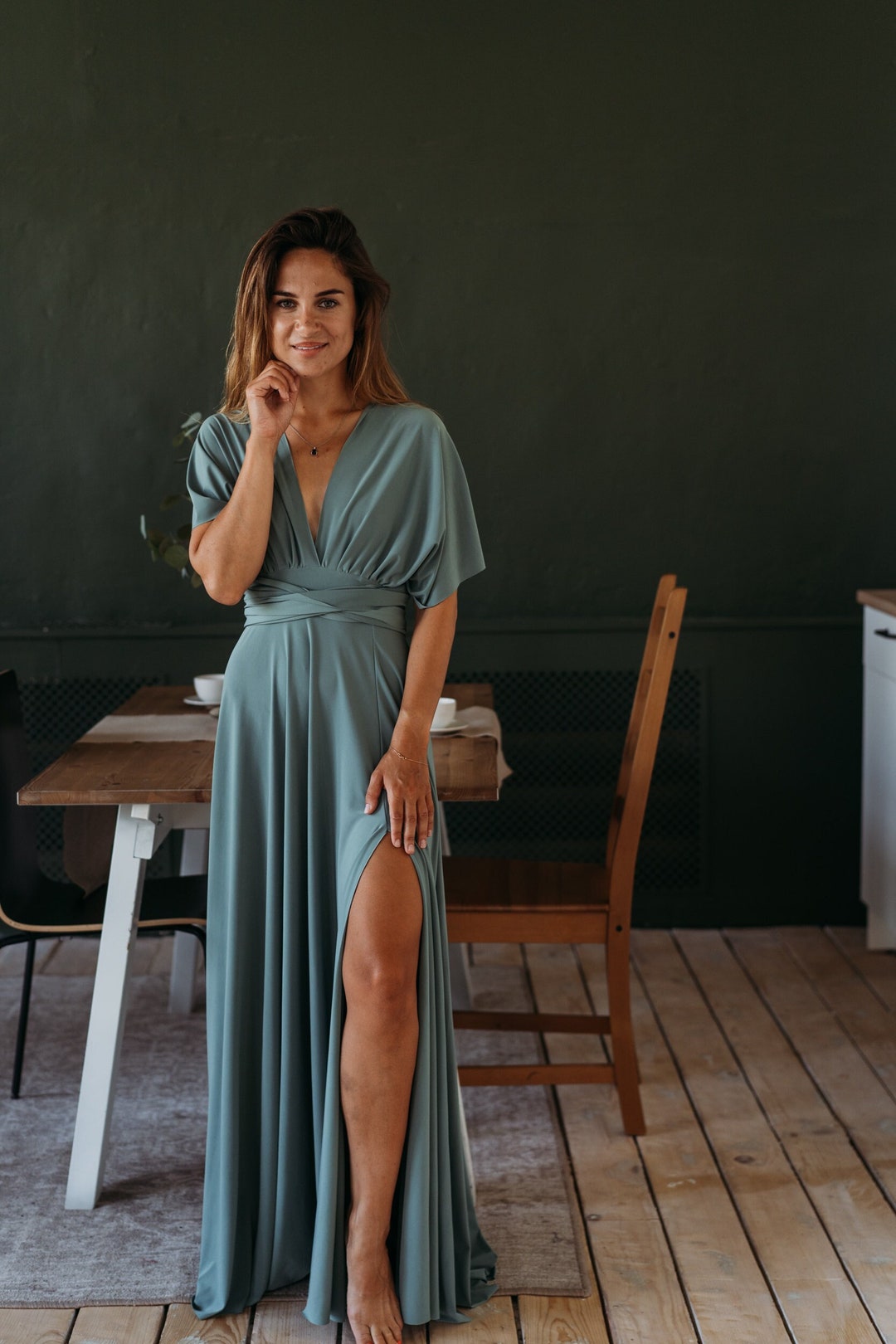 Sage Green Bridesmaid Dress Moss Green Infinity Dress Sage - Etsy