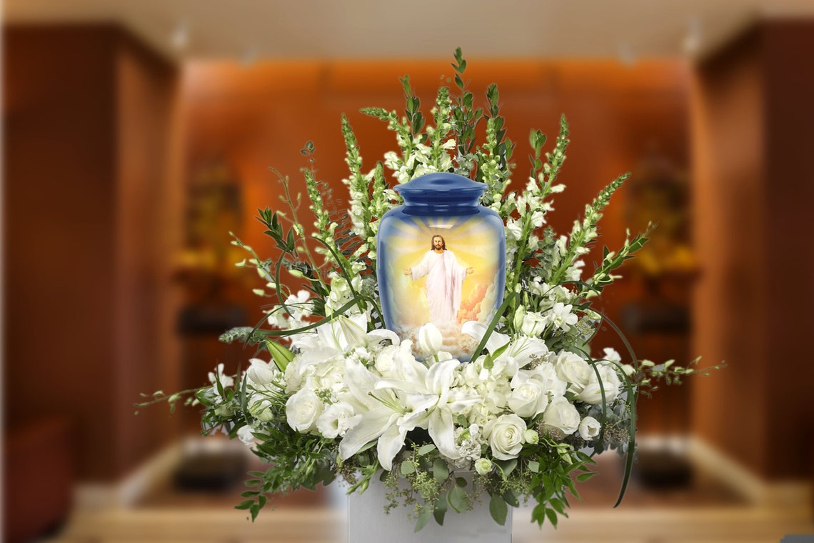 Jesus Christ Urn - Handcrafted Jesus Urn - Religious Urn - Funeral and ...