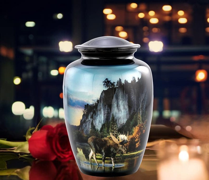 Moose Cremation Urn, Adult Moose Urn, Hunting Urn, Funeral and Memorial ...