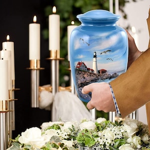 Lighthouse Cremation Urn, Adult Lighthouse Urn, Funeral and Memorial ...