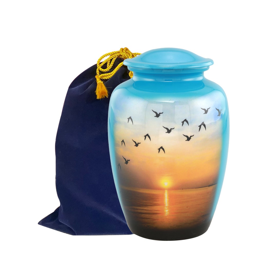 Flying Birds Urn, Sunset Doves Urn, Going Home Adult Urn, Funeral and ...