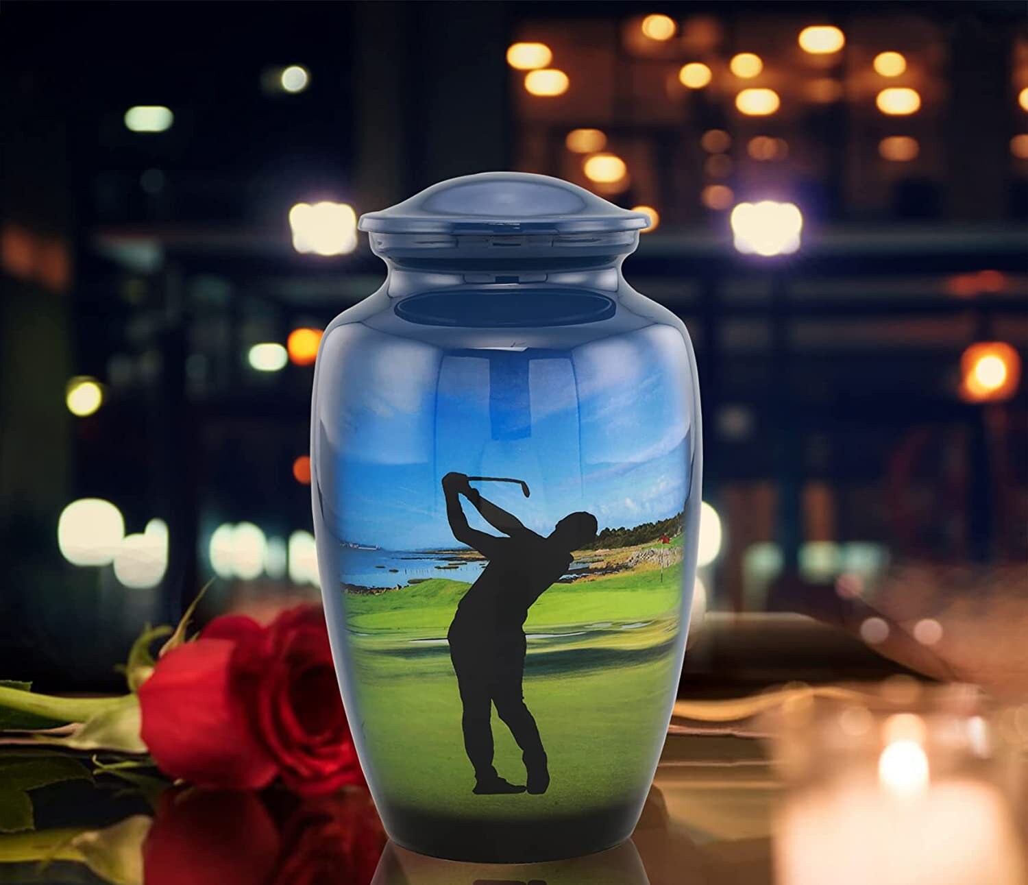 Golf Cremation Urn, Adult Golfer Urn, Funeral and Memorial Cremation ...