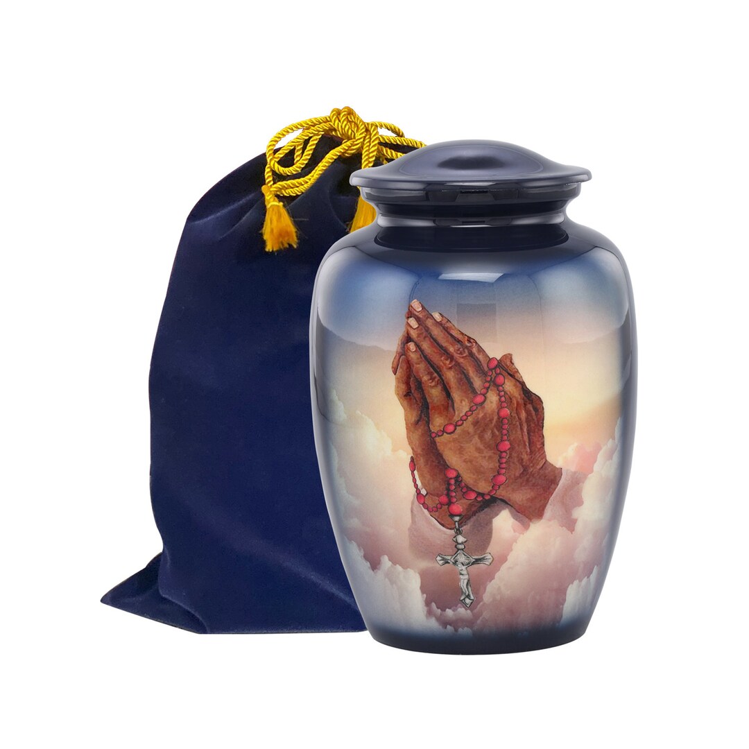 Praying Hands Urn, Adult Religious Urn, Spiritual Urn, Funeral and ...