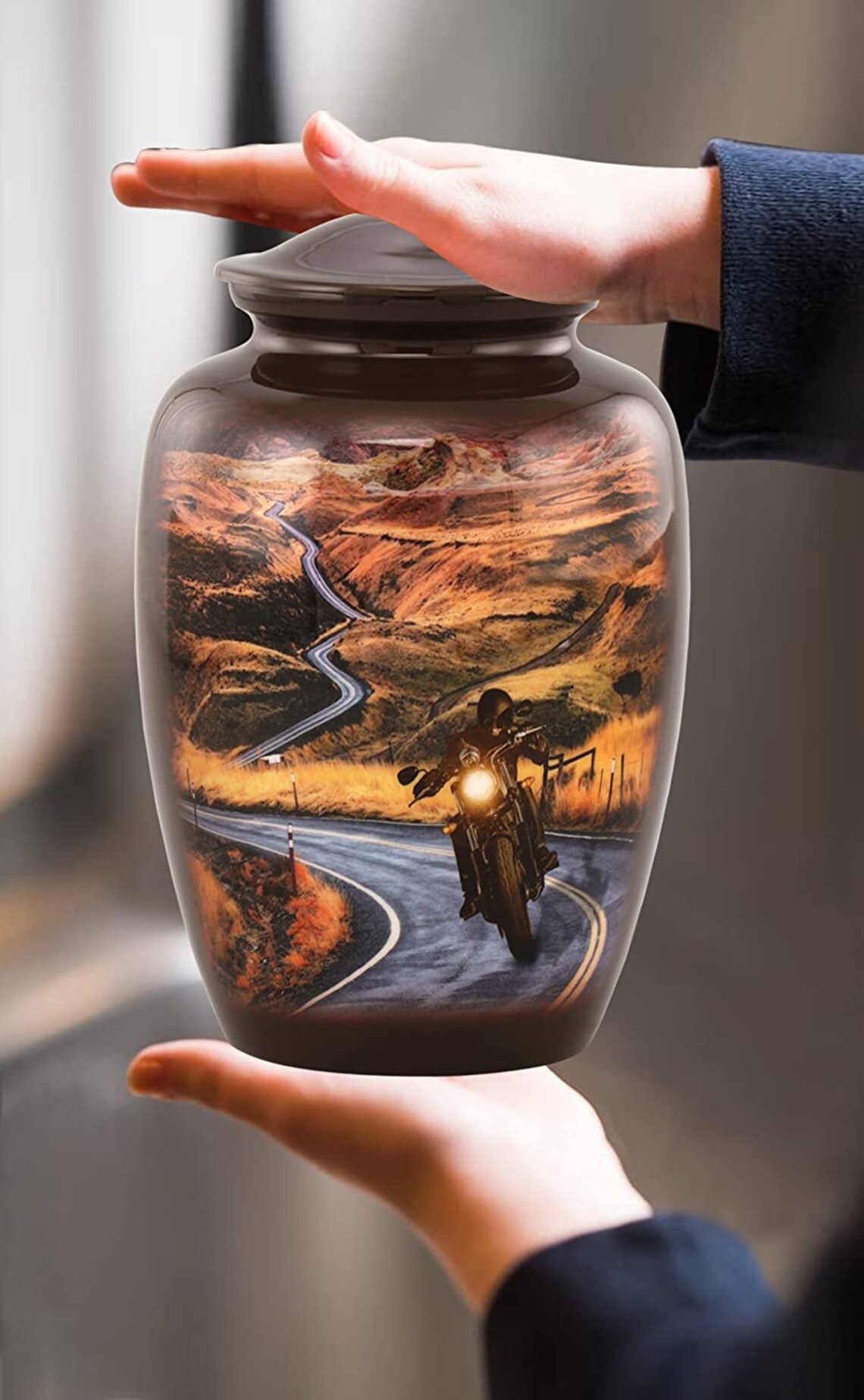 Motorcycle Cremation Urn, Adult Motorcycle Lovers Urn, Funeral and ...