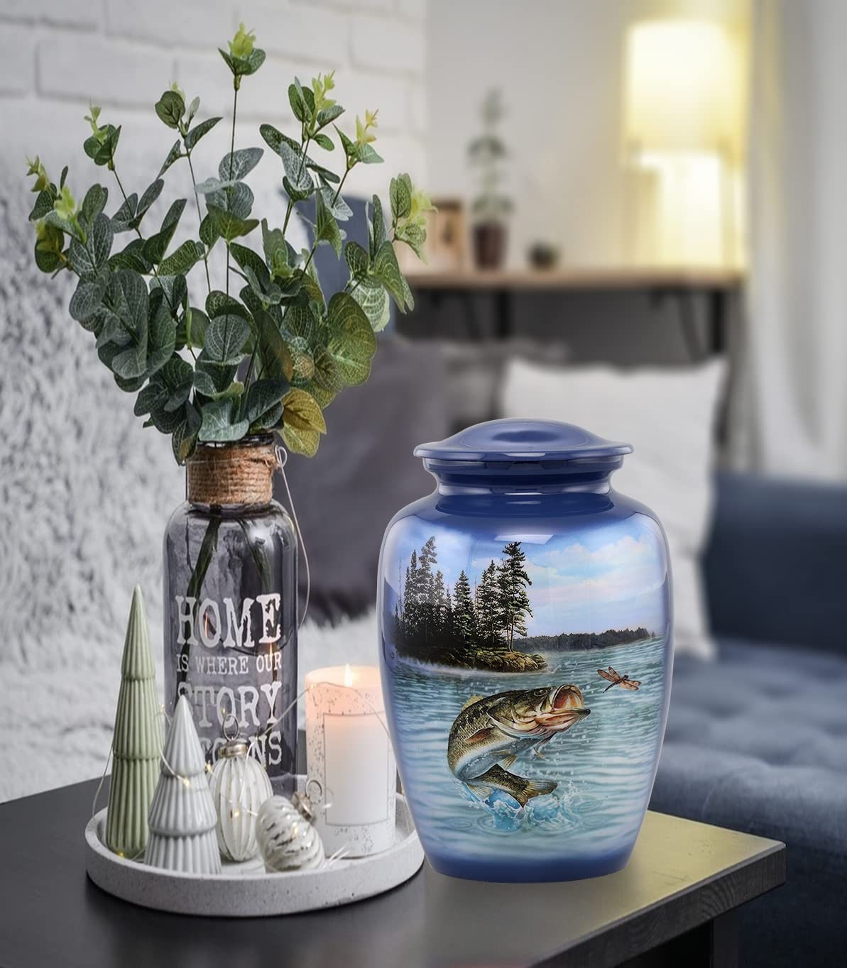 Bass Fish Cremation Urn, Adult Bass Fish Urn, Funeral and Memorial ...