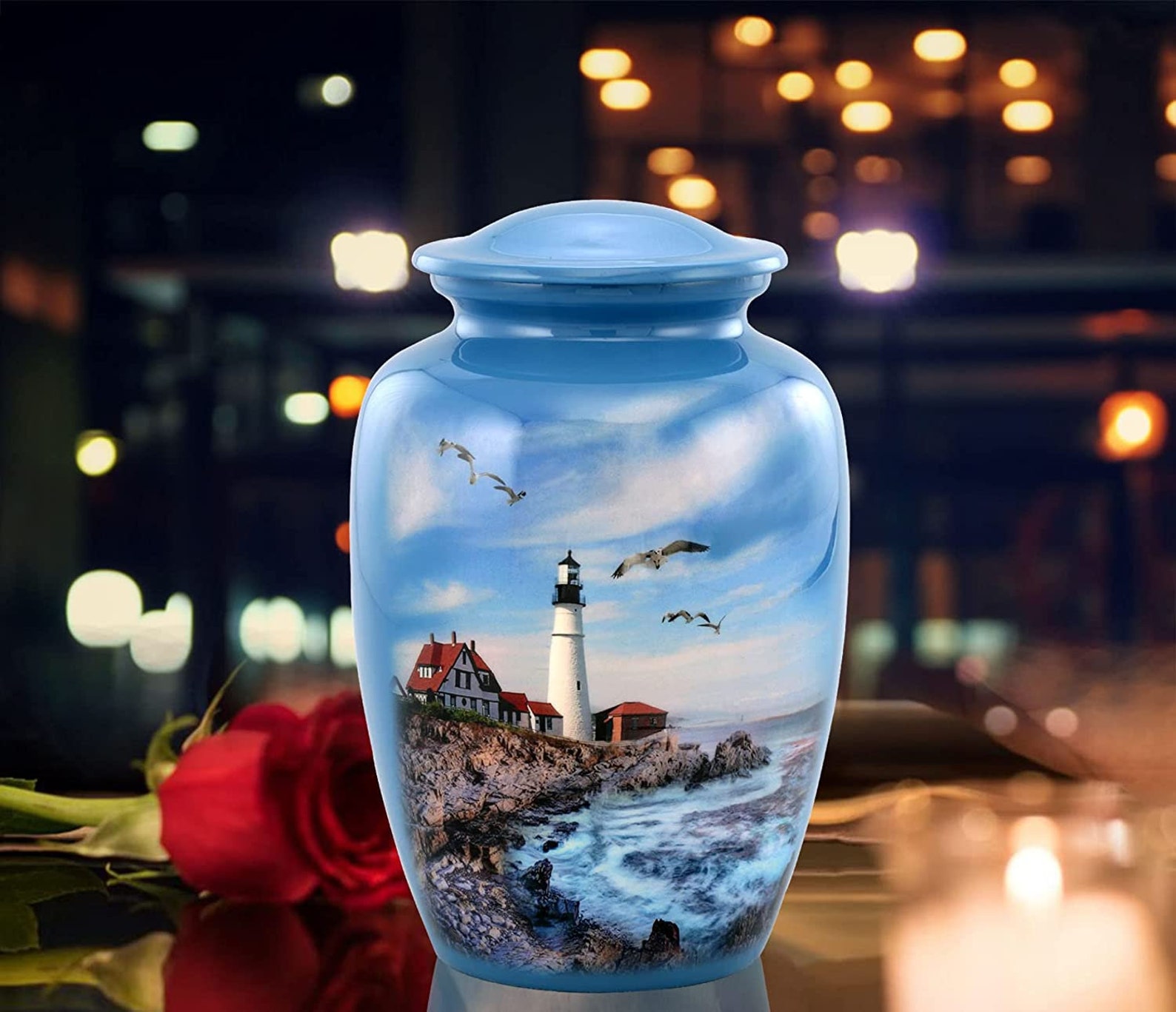 Lighthouse Cremation Urn, Adult Lighthouse Urn, Funeral and Memorial ...