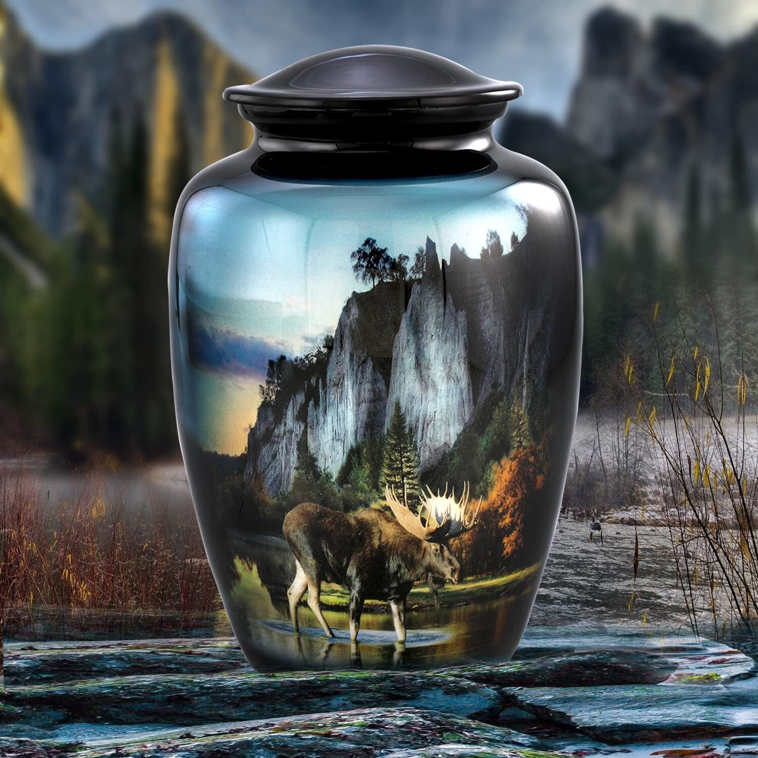 Moose Cremation Urn Adult Moose Urn Hunting Urn Funeral and - Etsy