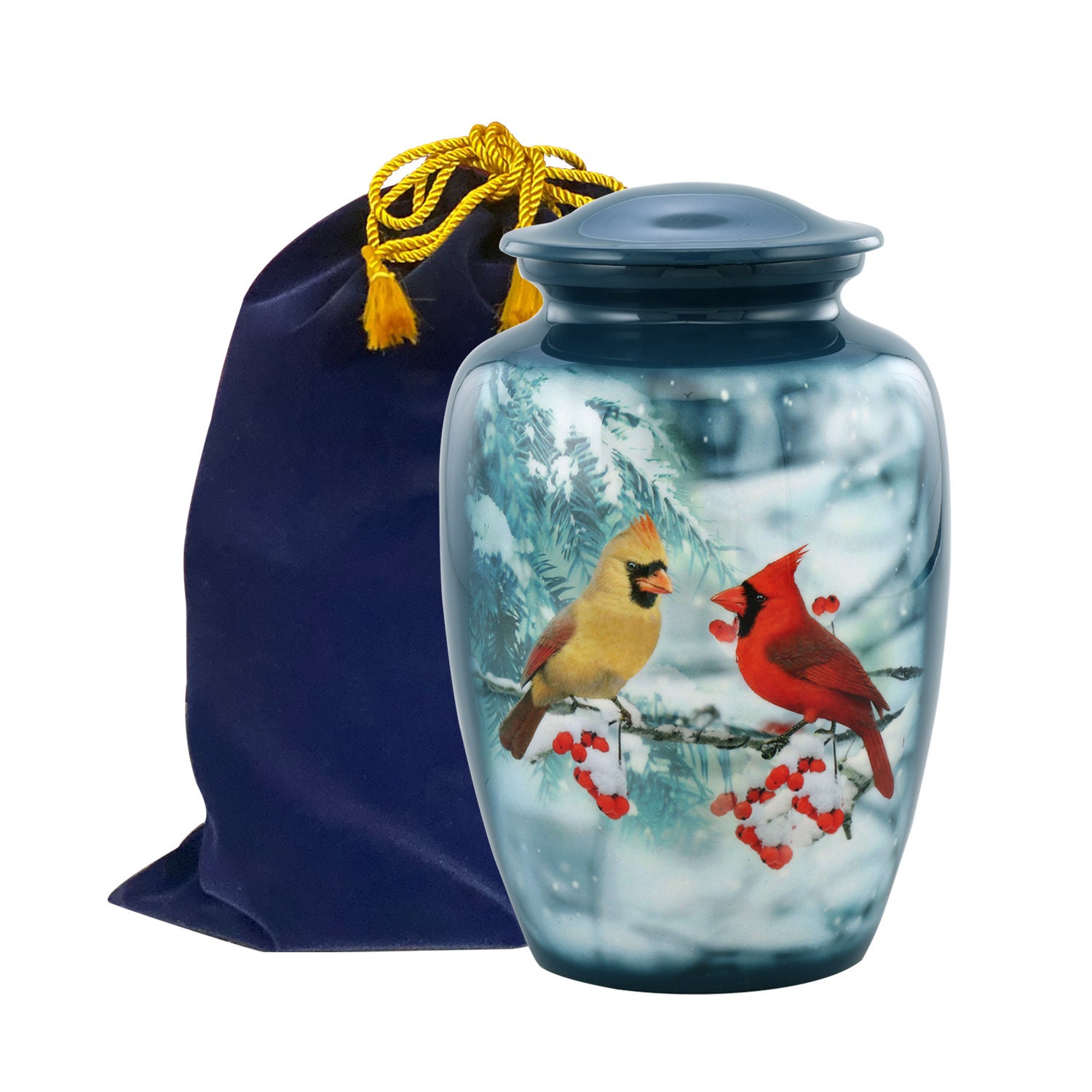 Cardinal Couple Urn, Adult Cardinal Urn, Funeral and Memorial Cremation ...