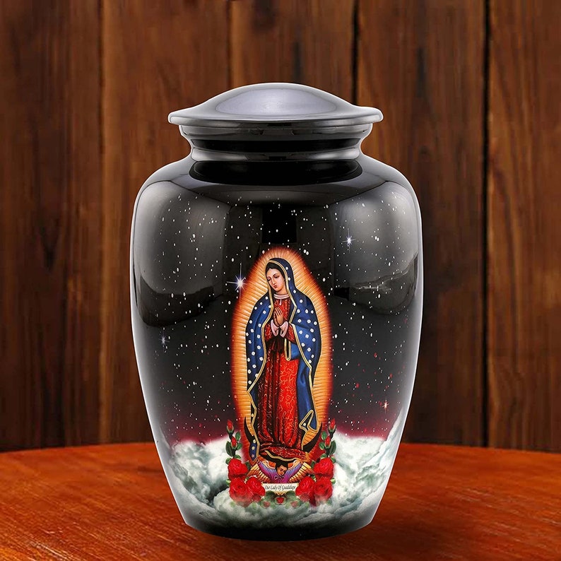 Our Lady of Guadalupe Cremation Urn Adult Religious Urn - Etsy