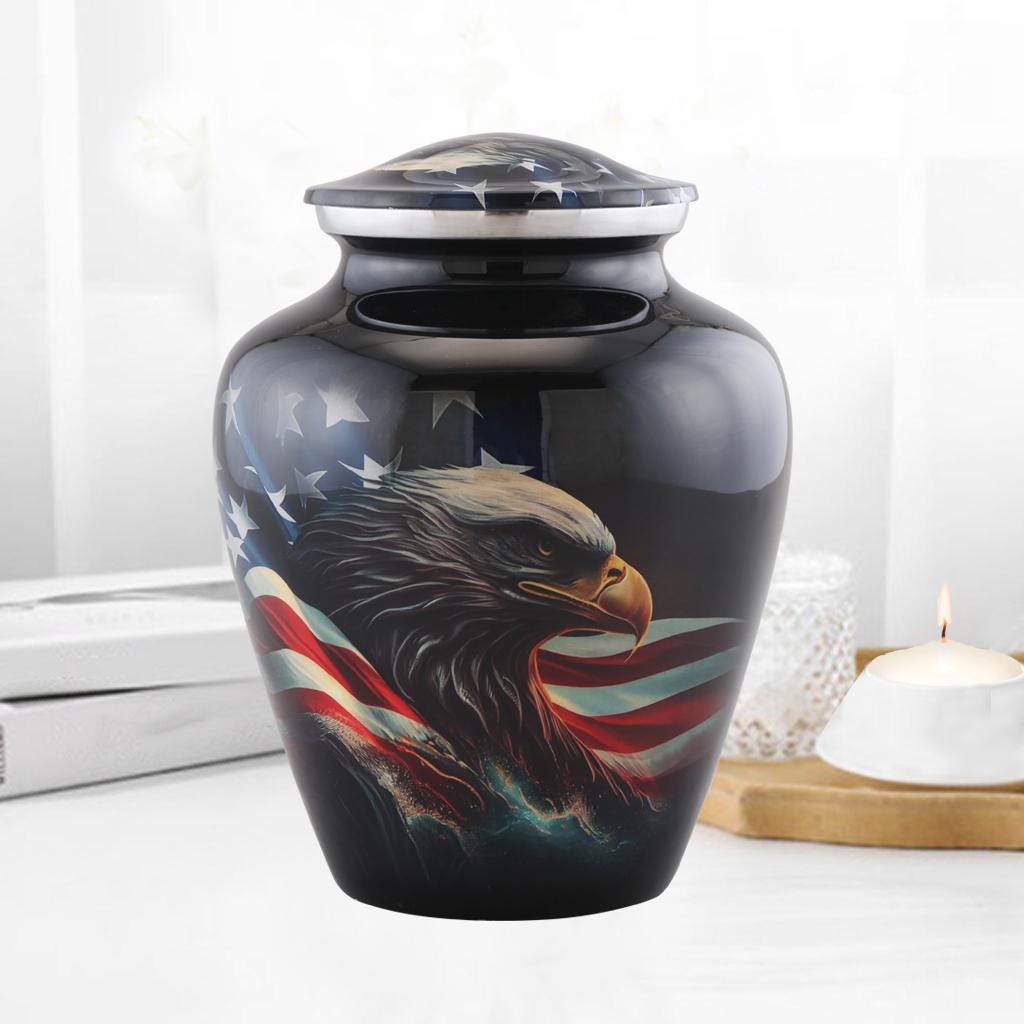 American Flag Urn - Full Size American Honor Urn - Patriotic Urn ...