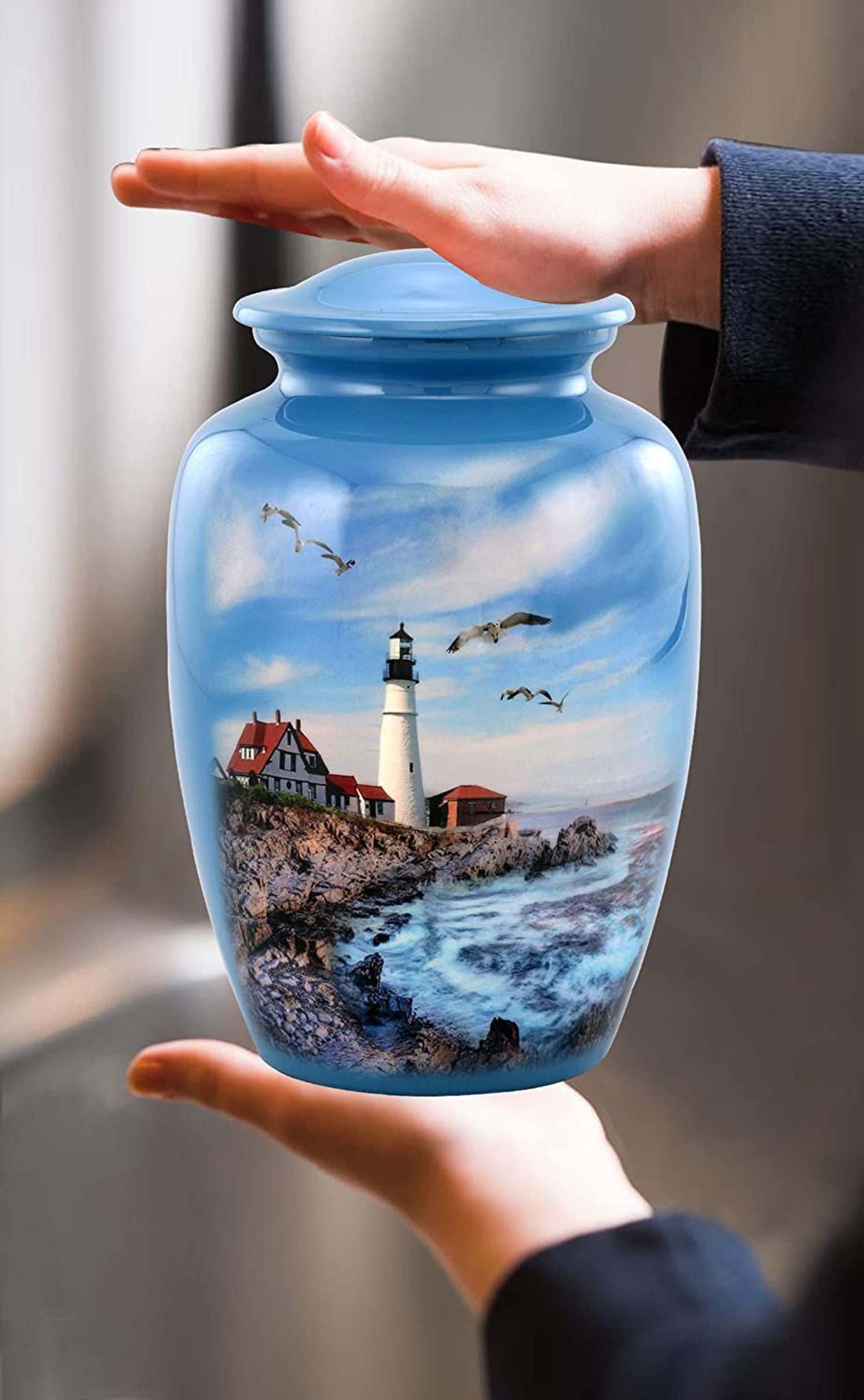 Lighthouse Cremation Urn, Adult Lighthouse Urn, Funeral and Memorial ...