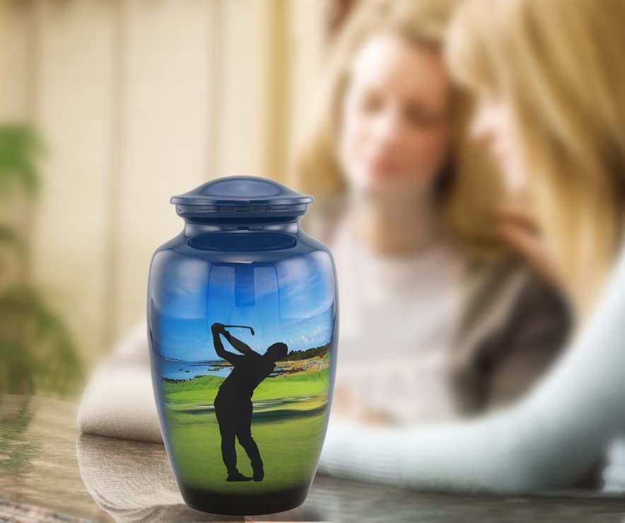 Golf Cremation Urn, Adult Golfer Urn, Funeral and Memorial Cremation ...